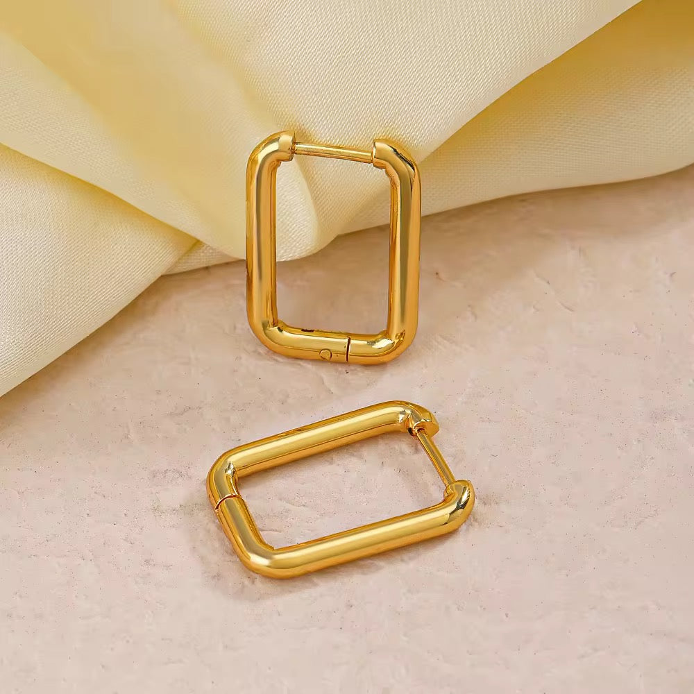 Rectangle Hoops – SheJewel